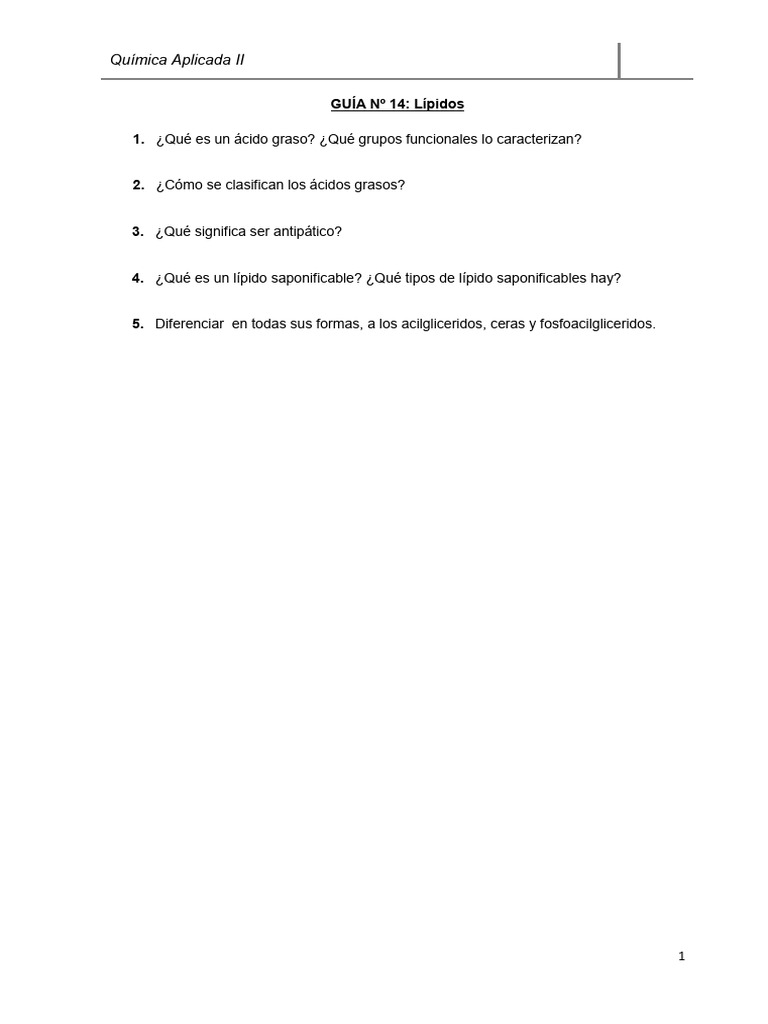 GUIA N- 14 L-pidos | PDF