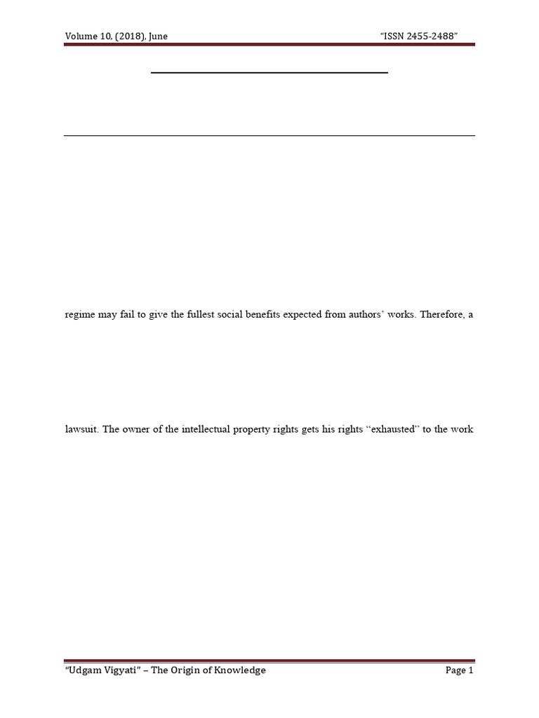 First Sale Doctrine in Copyright Law | PDF | Copyright | Intellectual ...