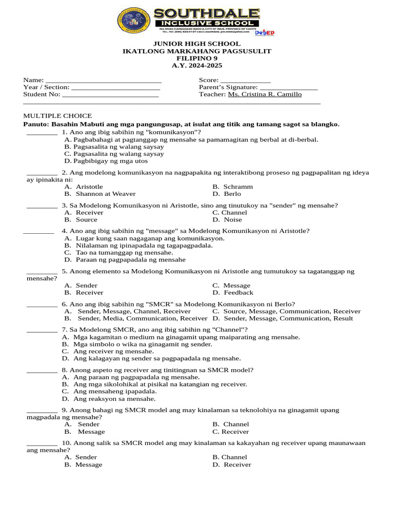 3rD QE G10 FILIPINO | PDF