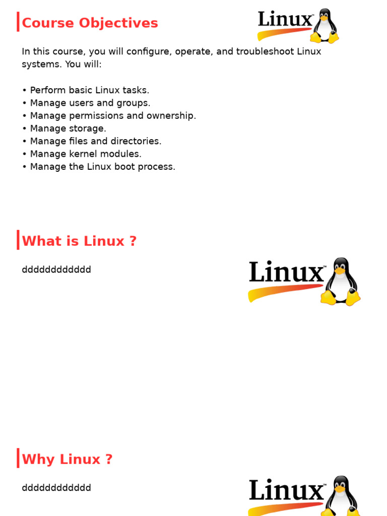 Linux Presentation | PDF