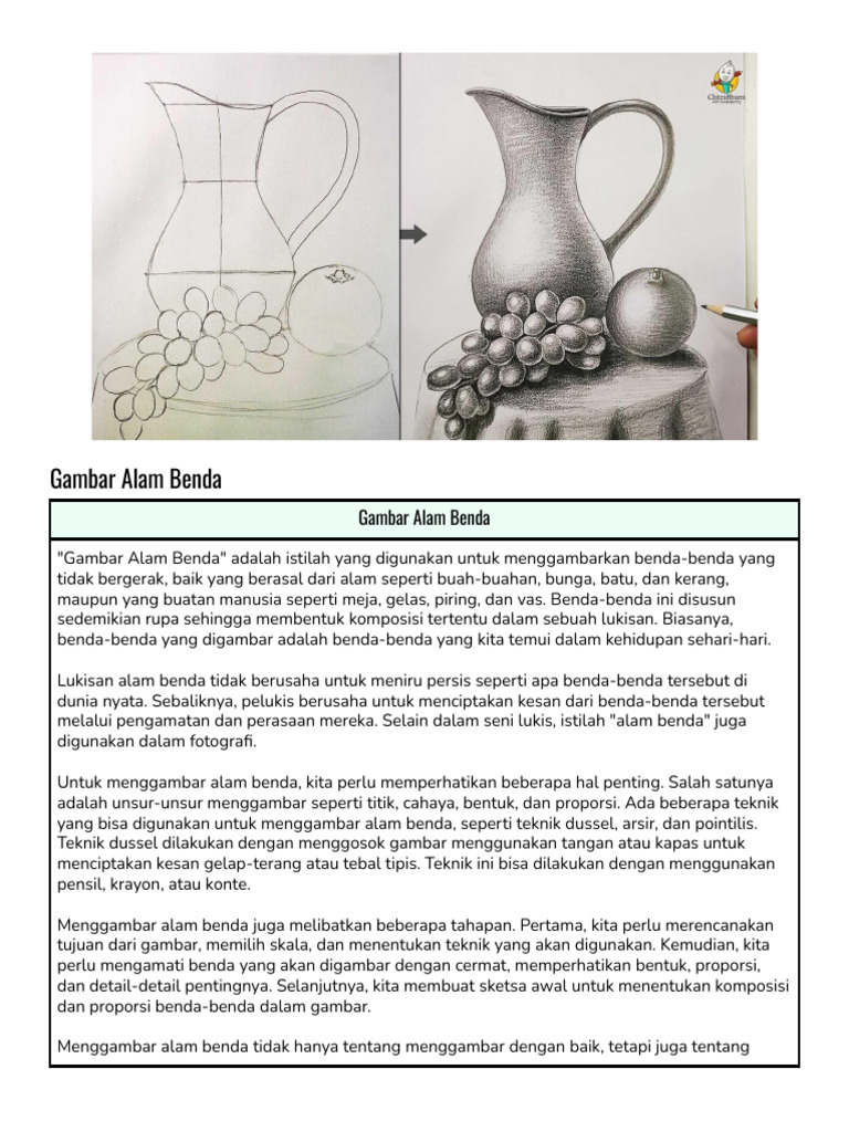 Gambar Alam Benda - by Diffit (Printable) | PDF