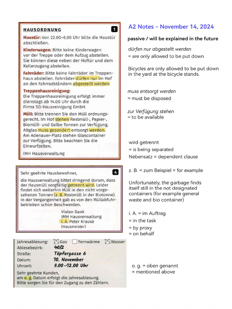 A2 Notes - November 14, 2024 | PDF