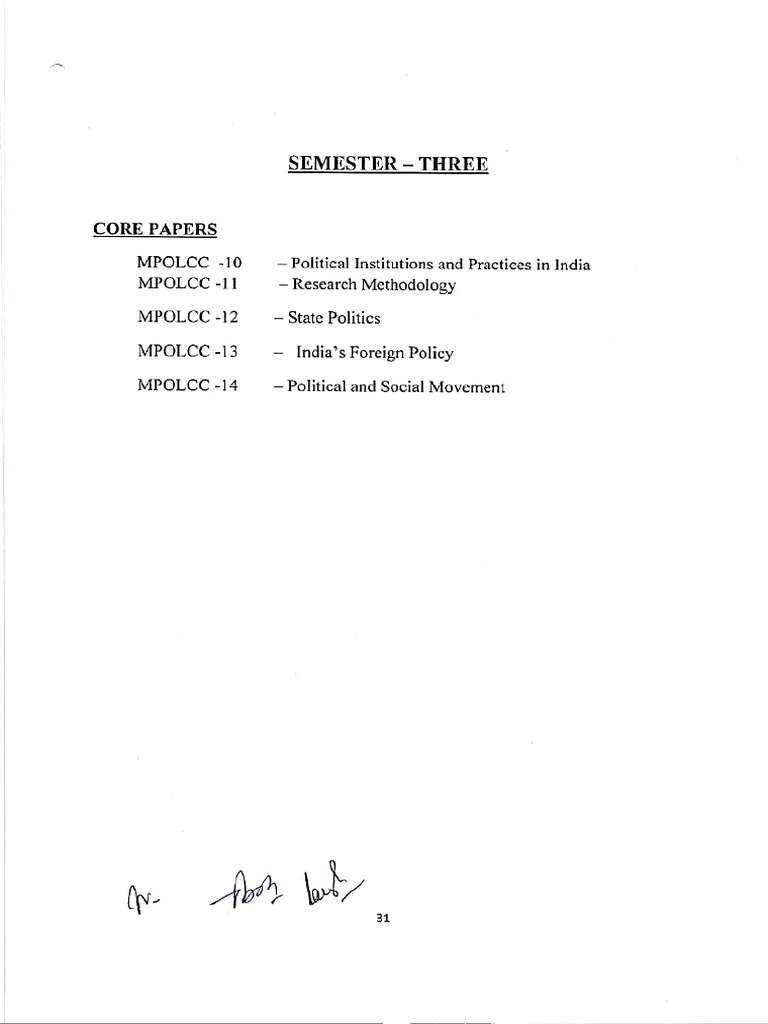 Semester-III Syllabus | PDF