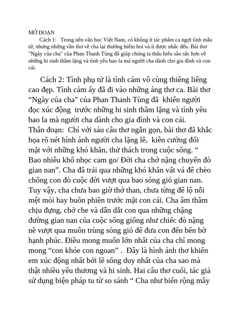Ngày C A Cha | PDF