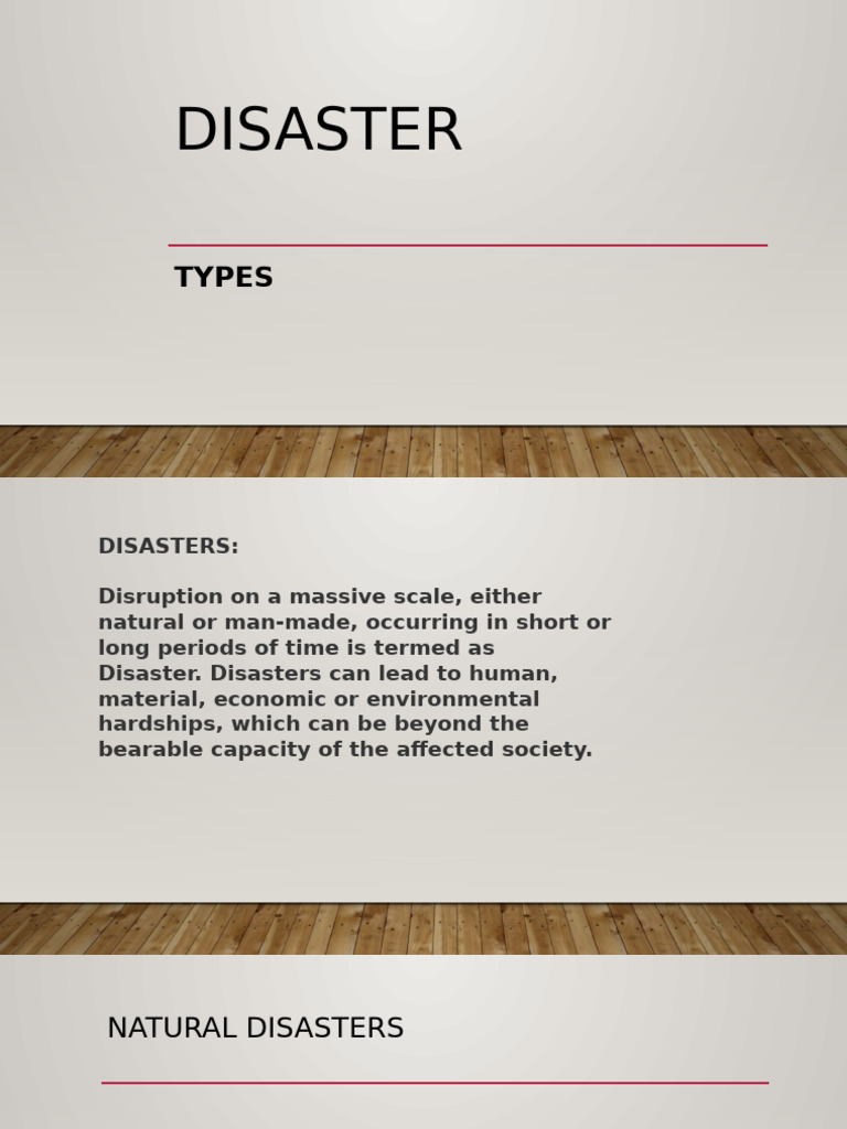 Disaster Disruption Types | PDF | Natural Disasters | Tsunami