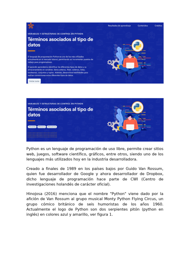 Python es un lenguaje de programación de uso libre | PDF | Python (lenguaje de programación ...