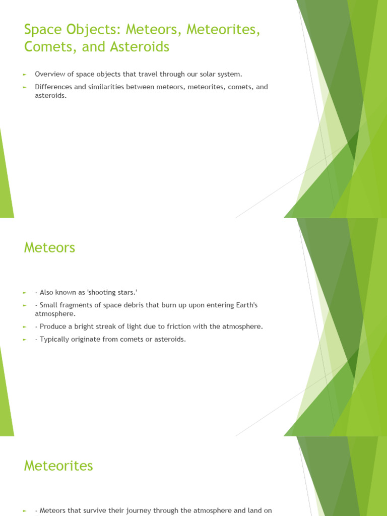 Space Objects Presentation | PDF