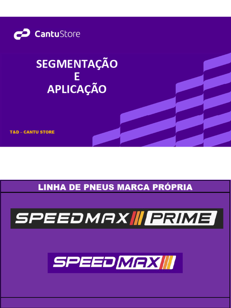 SPEEDMAX PRIME + SPEEDMAX - Aplicação e Segmentação | PDF | Pneu ...