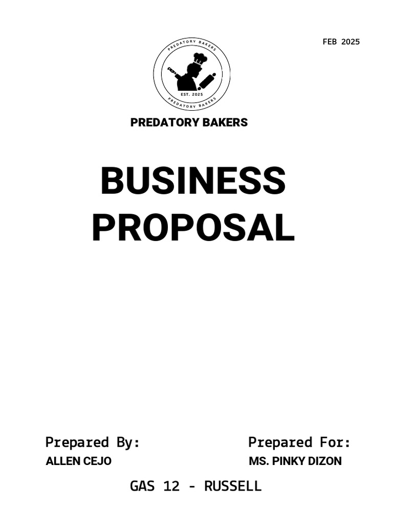 Business-Proposal (ENTREPRENEURSHIP) | PDF | Sauce | Dough