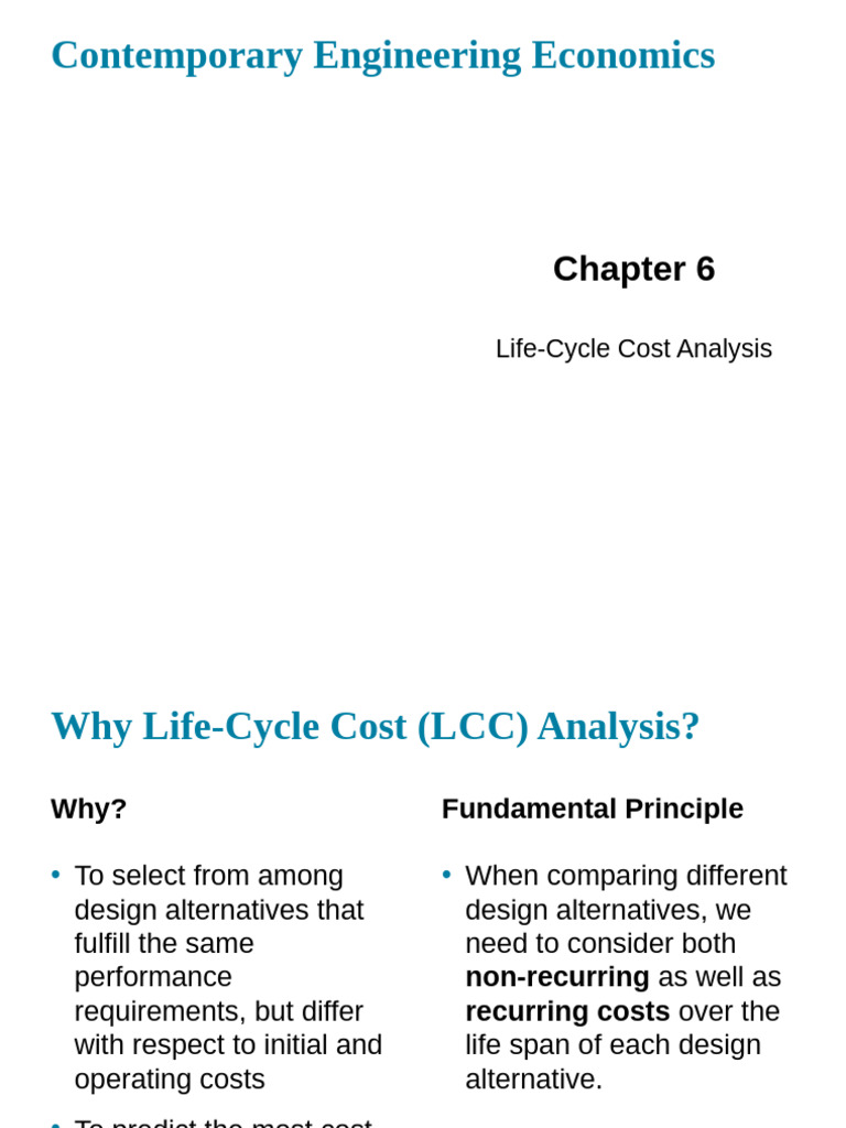 Chapter 06 C. Life Cycle Cost Analysis | PDF | Pump | Valve