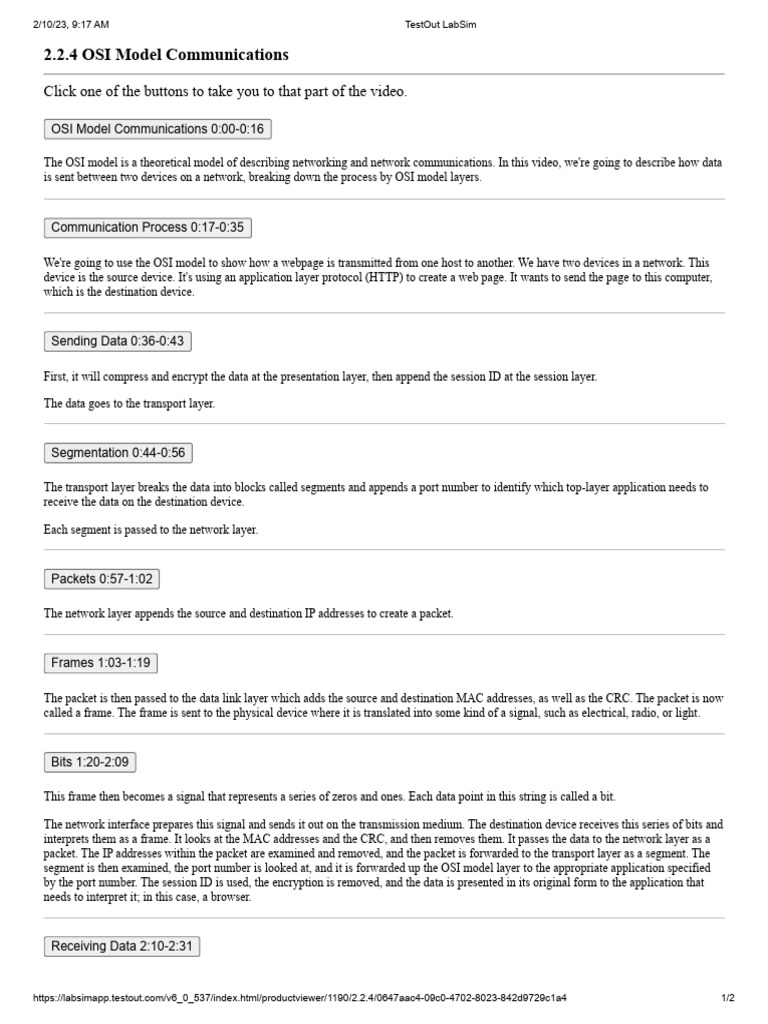 2.2.4 OSI Model Communications | PDF | Osi Model | Computer Network