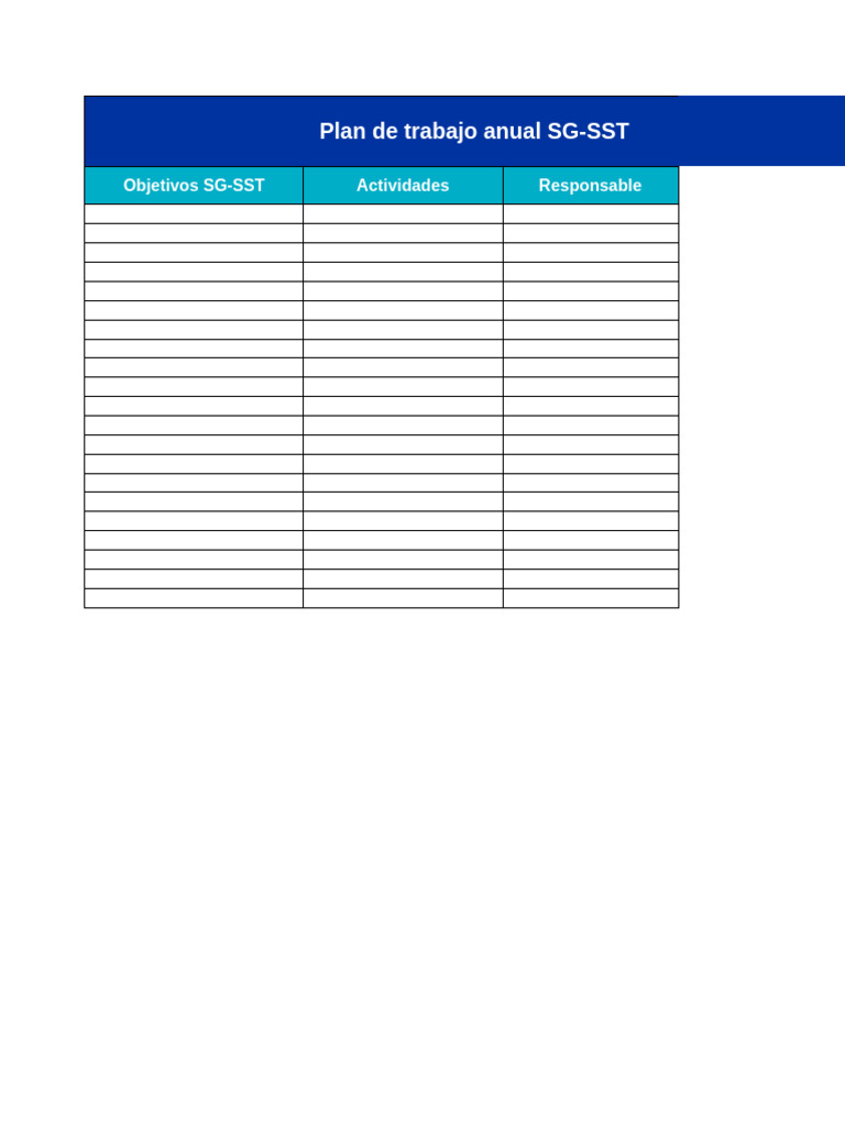 Anexo 8. Plan de Trabajo Anual SG-SST | PDF