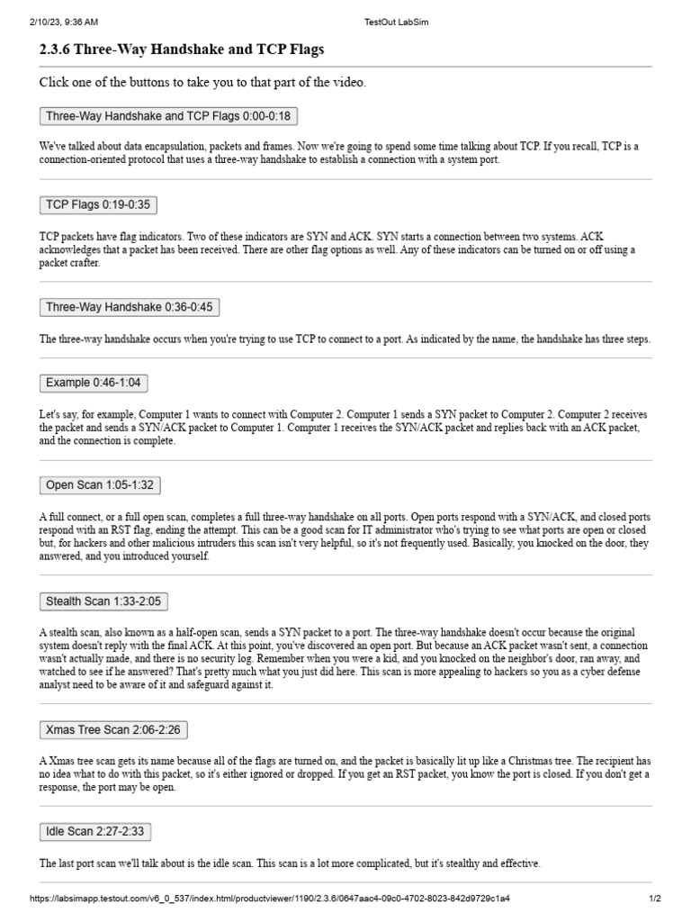 2.3.6 Three Way Handshake and TCP Flags | PDF | Transmission Control ...