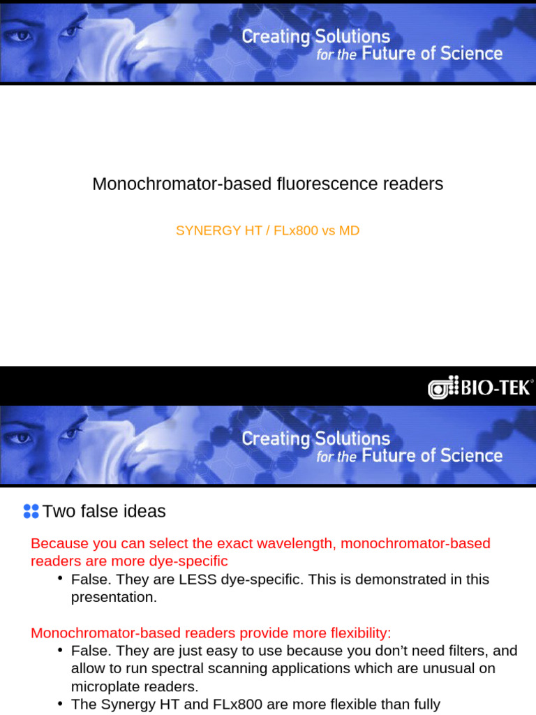 Monochromator vs. Filter Fluorescence Readers | PDF | Fluorescence ...