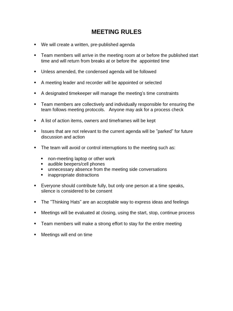 Effective Meeting Rules | PDF