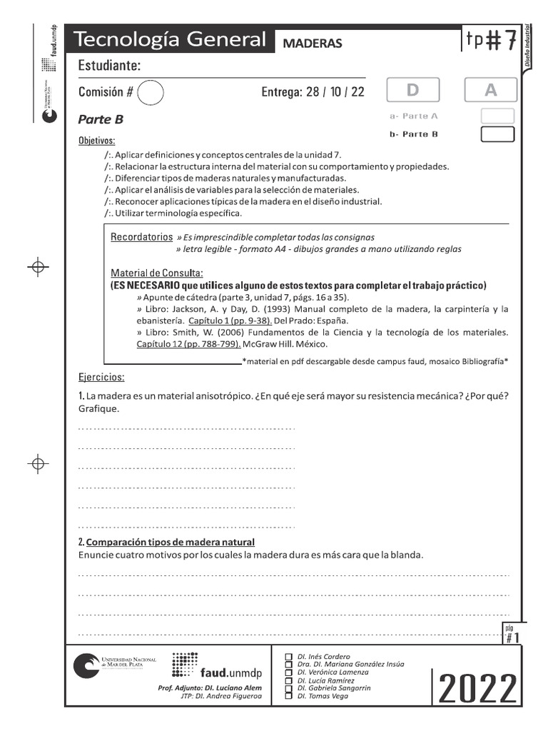 TP7b 2022 Maderas | PDF