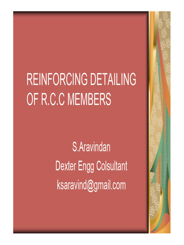 Reinforcement Detailing Specifications | PDF | Beam (Structure) | Civil ...