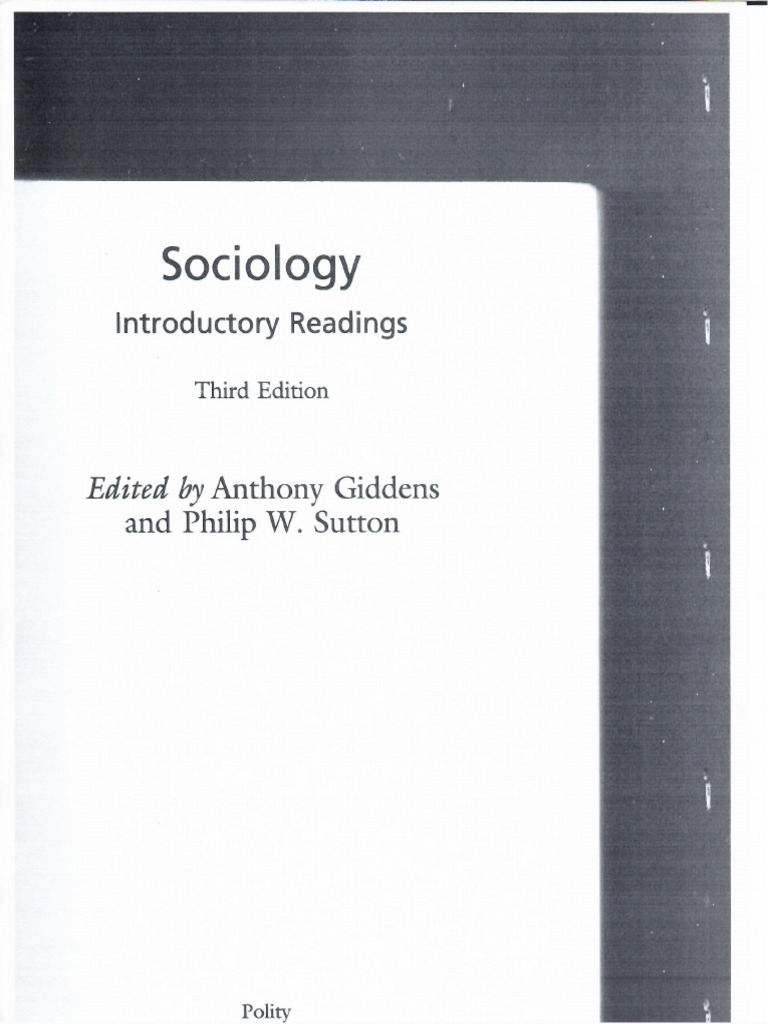 SOCIOLOGY Introductory Readings Giddens N Sutton | PDF