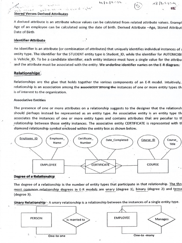 Handout 3-Attributes and Relationships | PDF