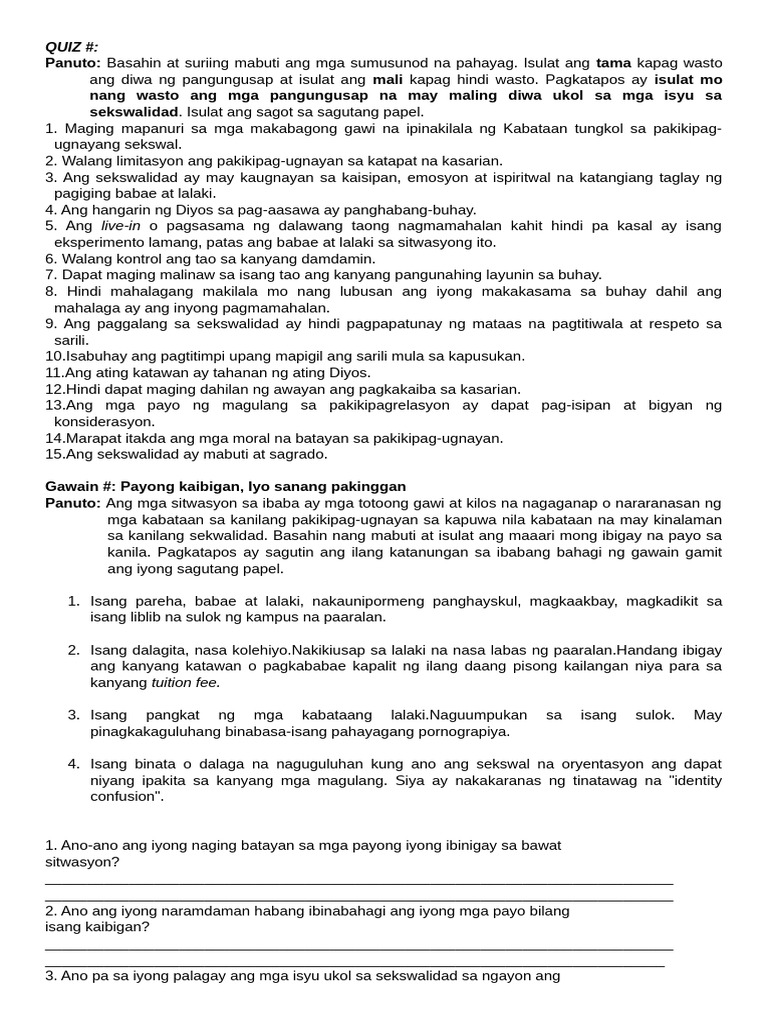 Esp Week 2 Gawain | PDF