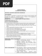QS Engineer Job Description and Duties | PDF | Engineer | Cognition