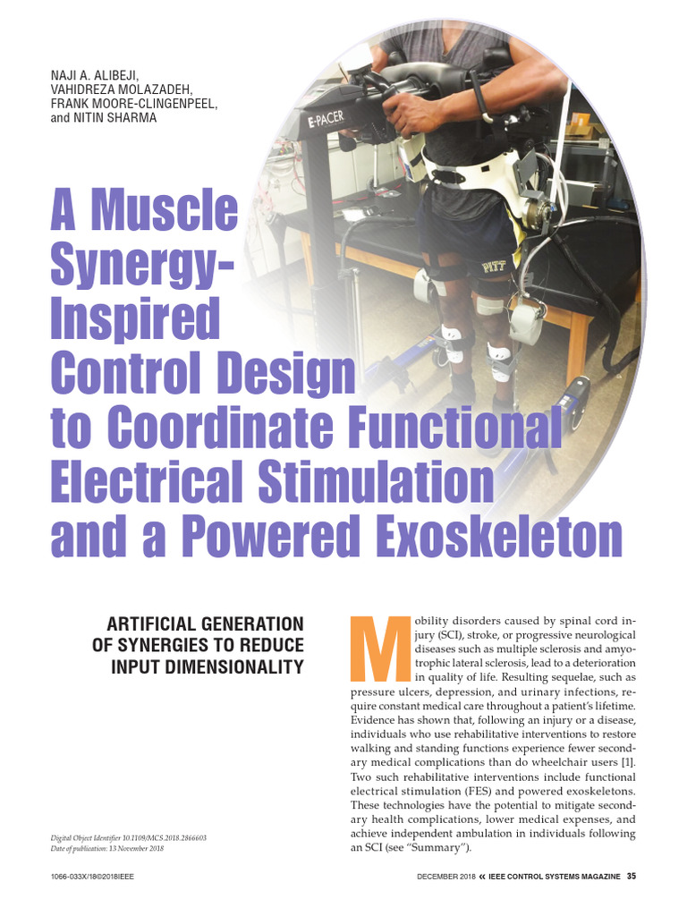 A Muscle Synergy-Inspired Control Design To Coordinate Functional ...