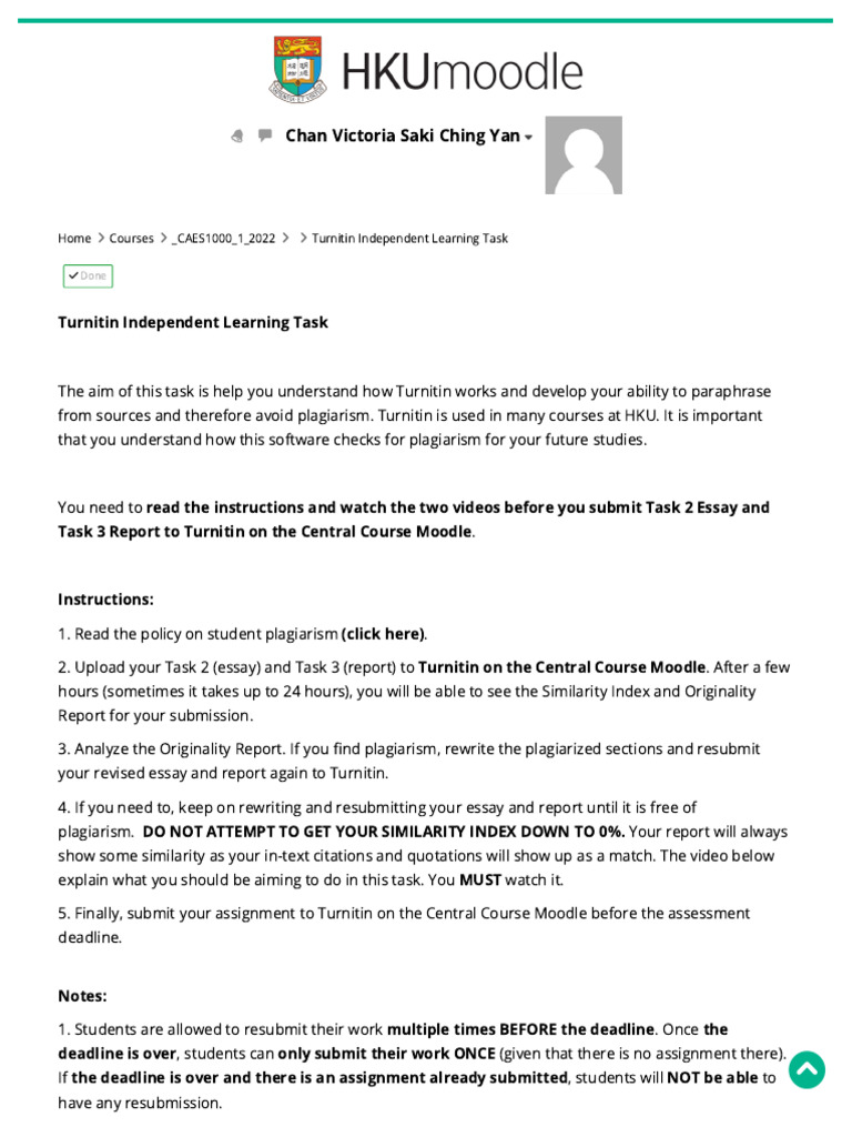 Turnitin Independent Learning Task | PDF | Turnitin | Plagiarism