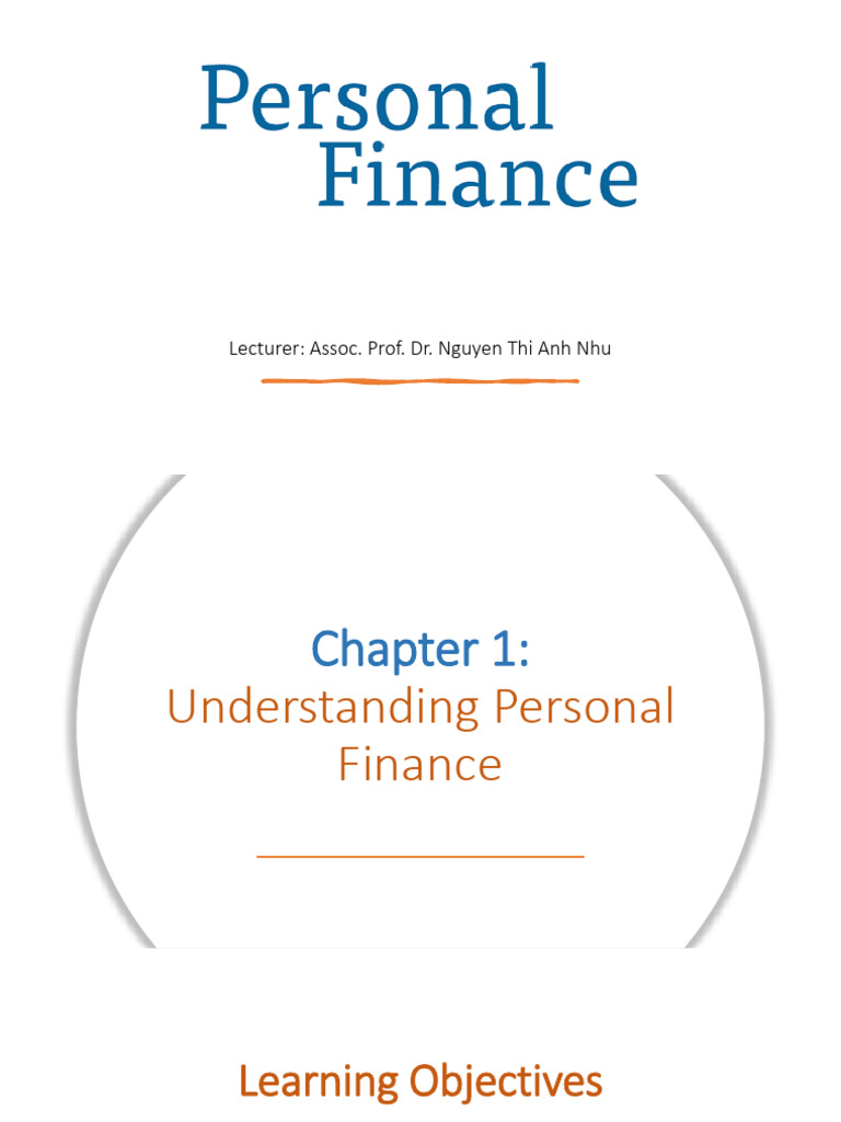 Chapter 01 - Understanding Personal Finance | PDF | Discounting | Interest