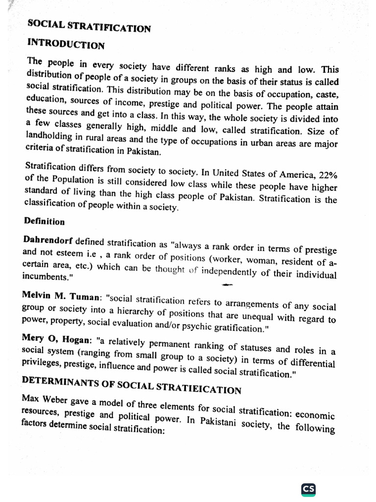 Social Stratification | PDF