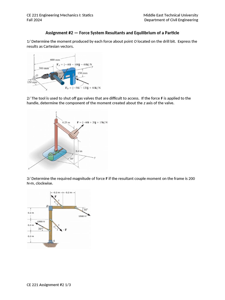 Assignment #2 (3) CE221 | PDF | Force | Classical Mechanics
