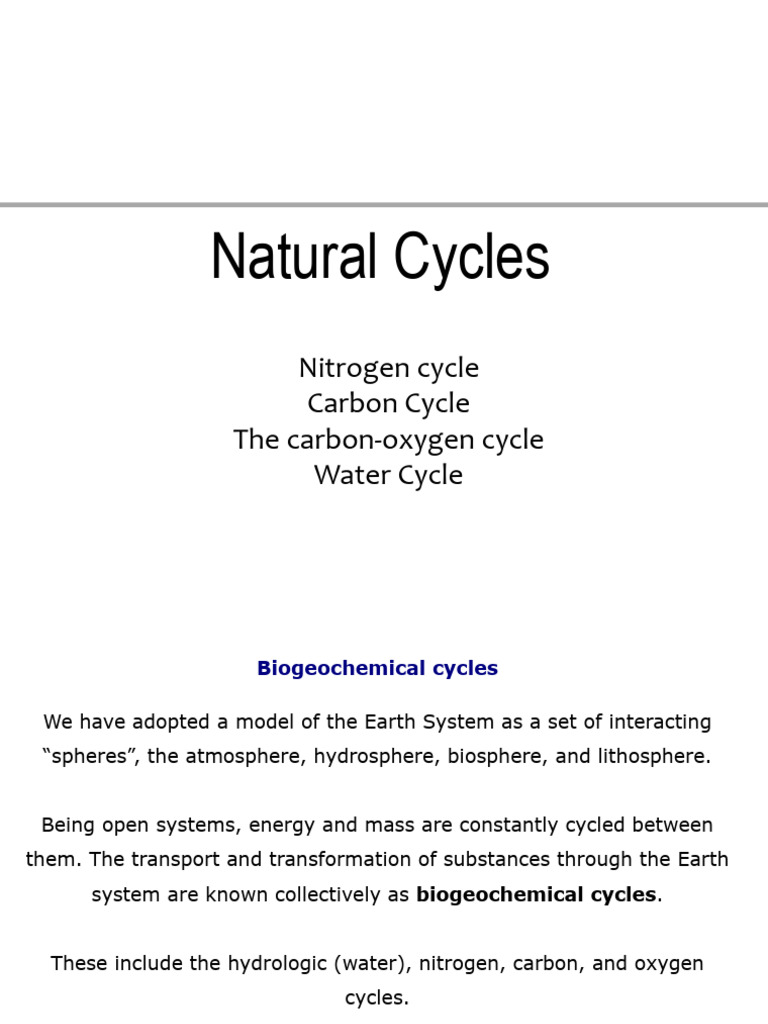 Understanding Earth's Biogeochemical Cycles | PDF | Carbon Cycle ...