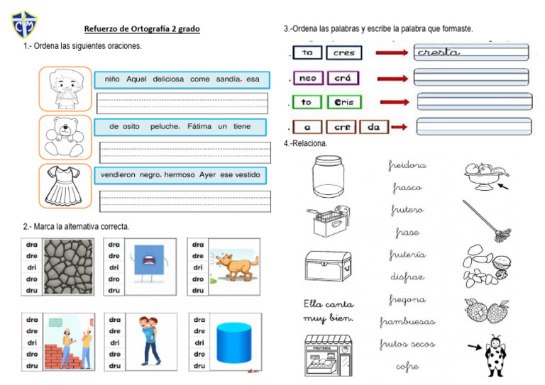 Refuerzo de Ortografía 2 grado | PDF