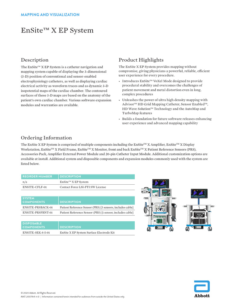 Ensite X Ep System Catalog Pag | PDF | Electrical Engineering | Electronics