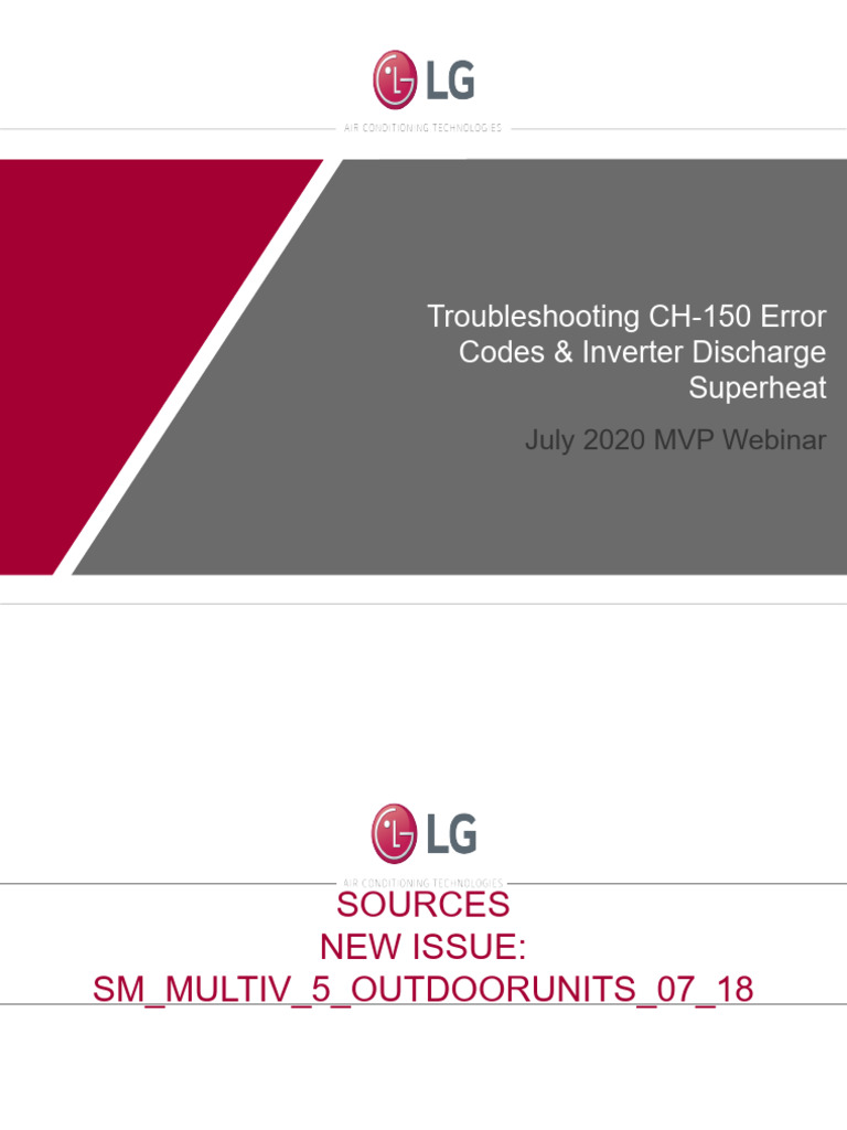ST MVP Webinar Troubleshooting CH-150 Error Codes Inverter Discharge Superheat | PDF