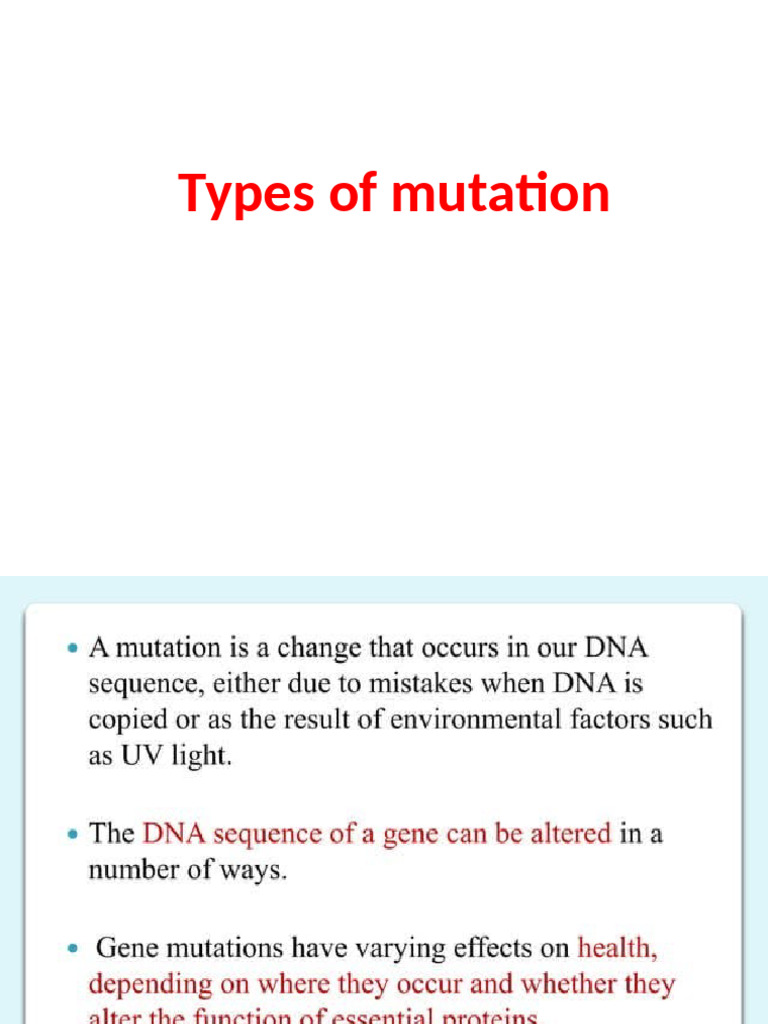 Types of mutation | PDF
