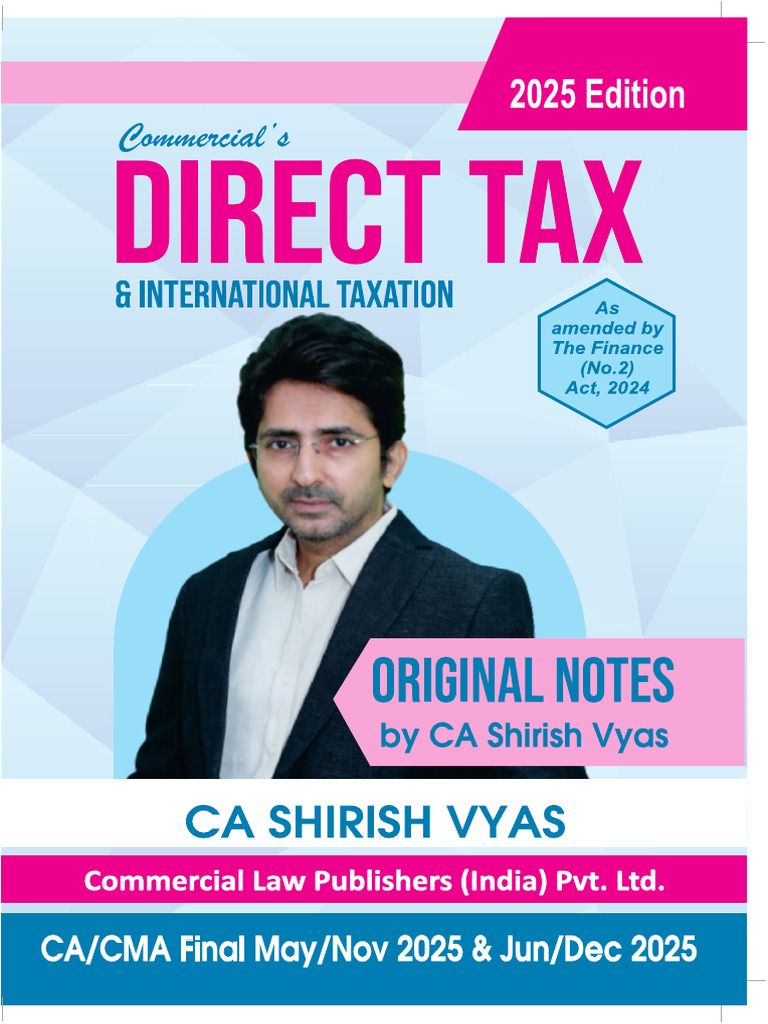 CA Final May & Nov. 25 DT Concept Book 1 | PDF | Depreciation ...