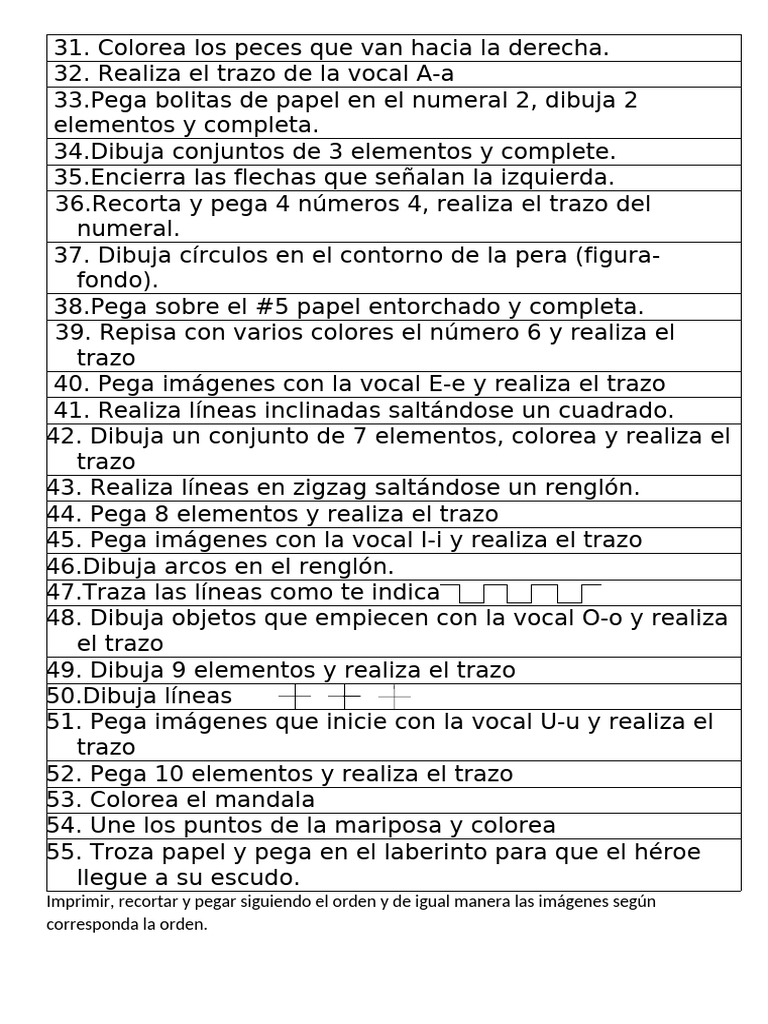 Tareas 2 Primero ABC | PDF