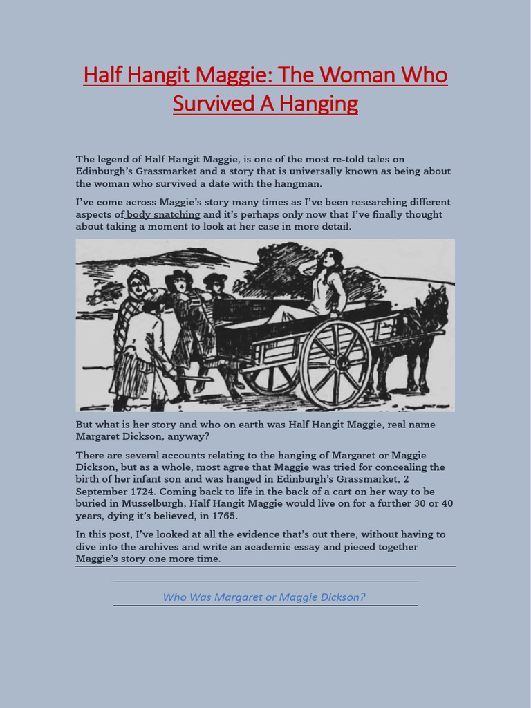 Half Hangit Maggie PD3 | PDF | Hanging