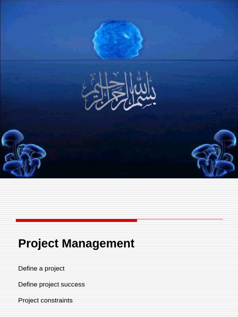 Project Management Lecture 1 Pdf Project Management Business