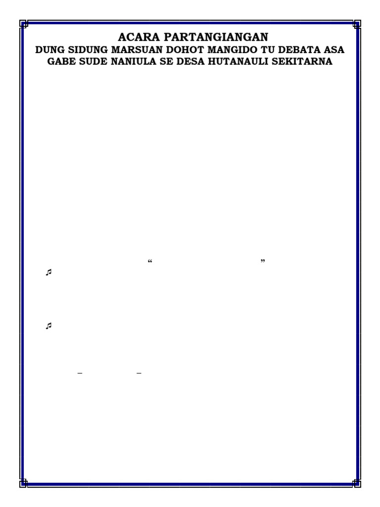 Acara Partangiangan Dung Marsuan | PDF