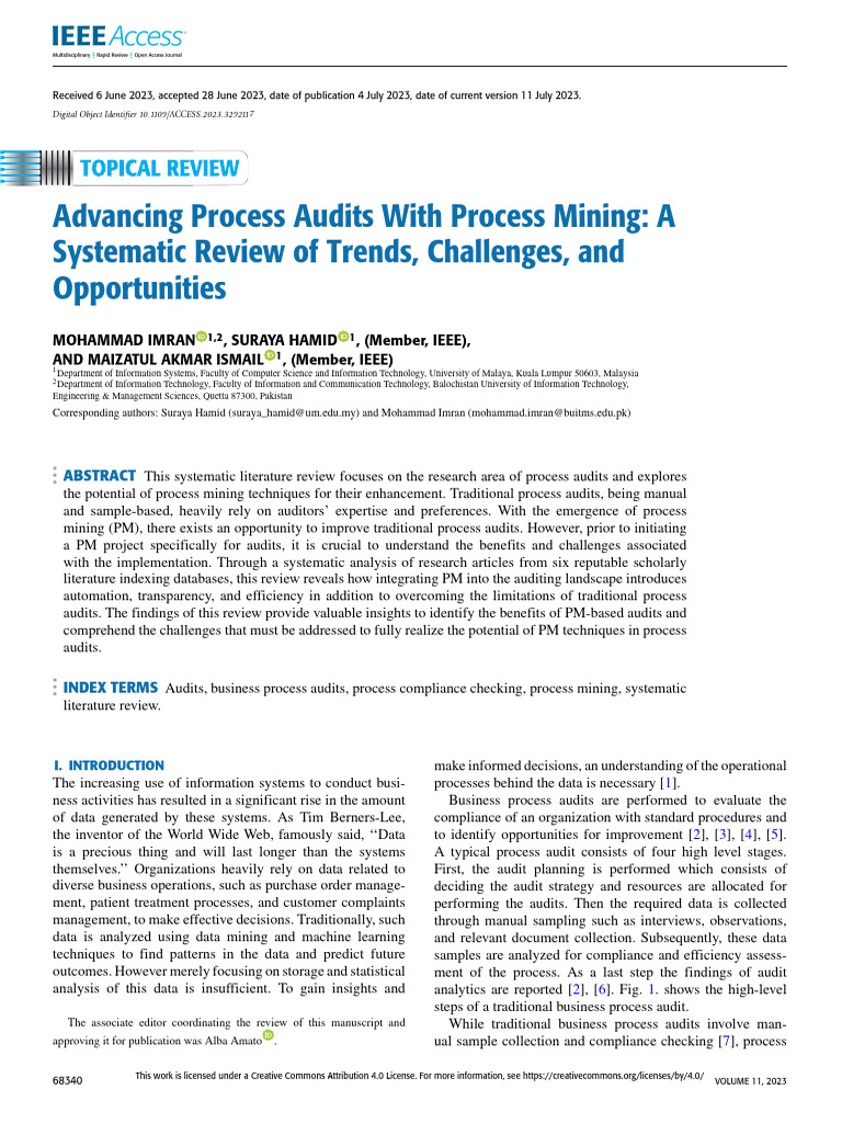 Advancing Process Audits With Process Mining A Systematic Review of ...