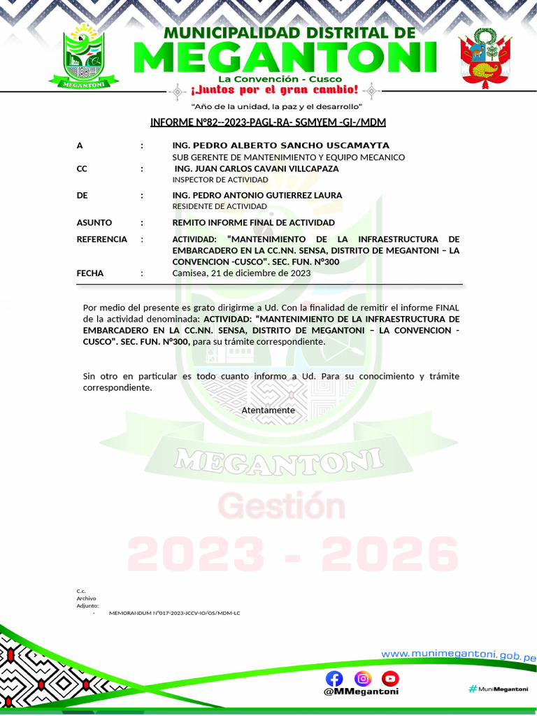 Informe Embarcadero Sensa | PDF