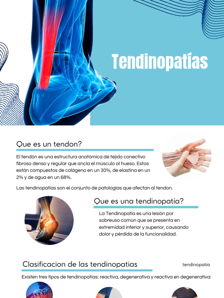 Tendinopatias | PDF | Tendón | Enfermedades y trastornos humanos