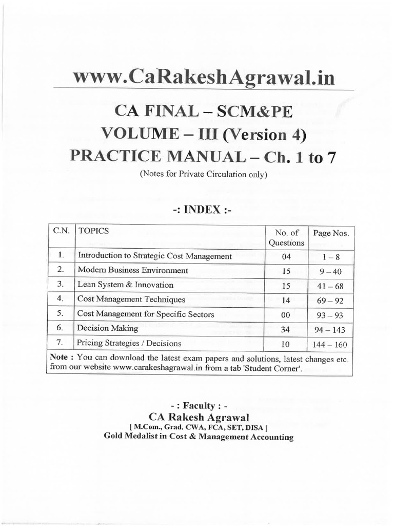 SCM&PE - Version 4 - Volume III (PM) - 163 Pages | PDF