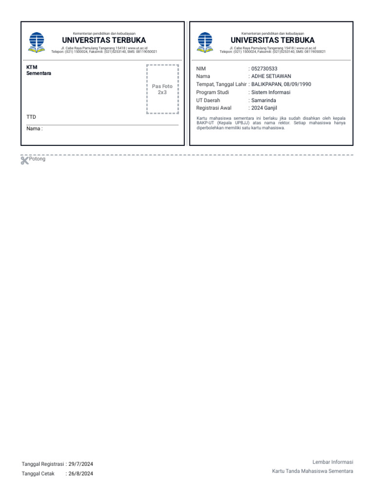 Ktms - Adhe Setiawan - 052730533 | PDF