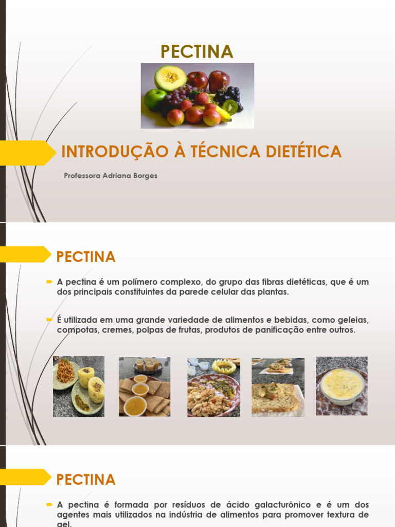 Benefícios e Usos da Pectina na Dieta | PDF | Fibra alimentar | Dieta e ...