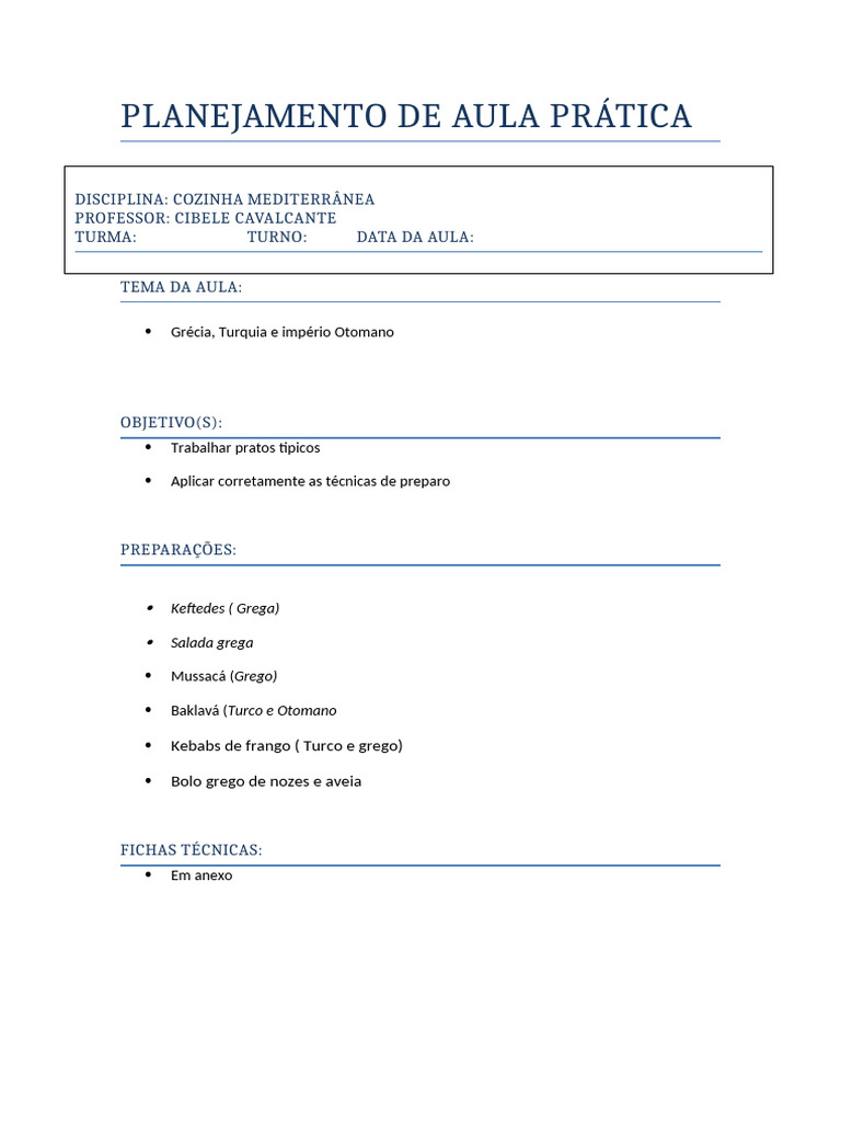 Ficha Tecnica Aula 02 | PDF | Creme (gastronomia) | Alimentos