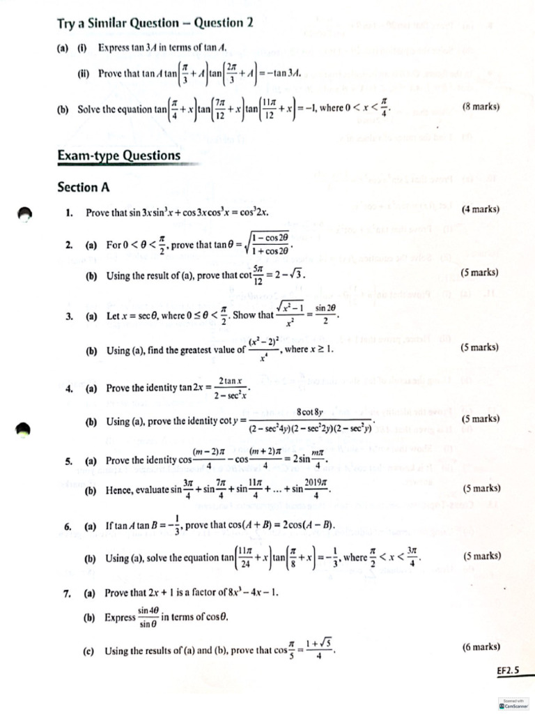 Exam Focus II Trigonometry | PDF