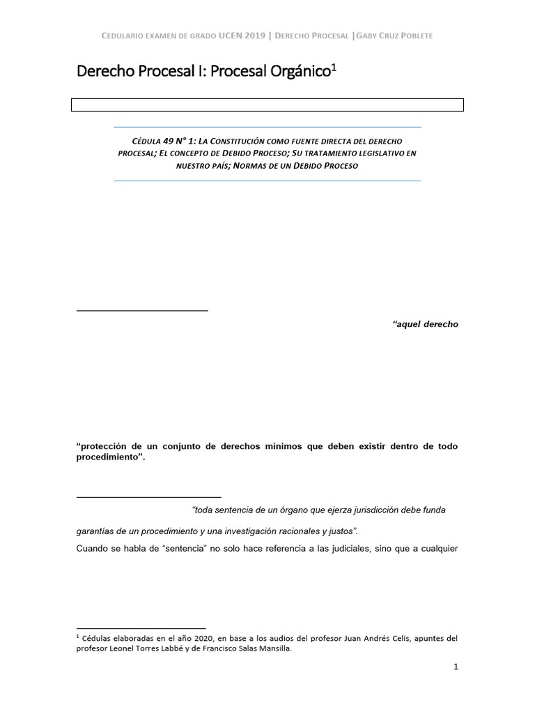 Procesal 1 - Orgánico | PDF | Jurisdicción | Debido al proceso