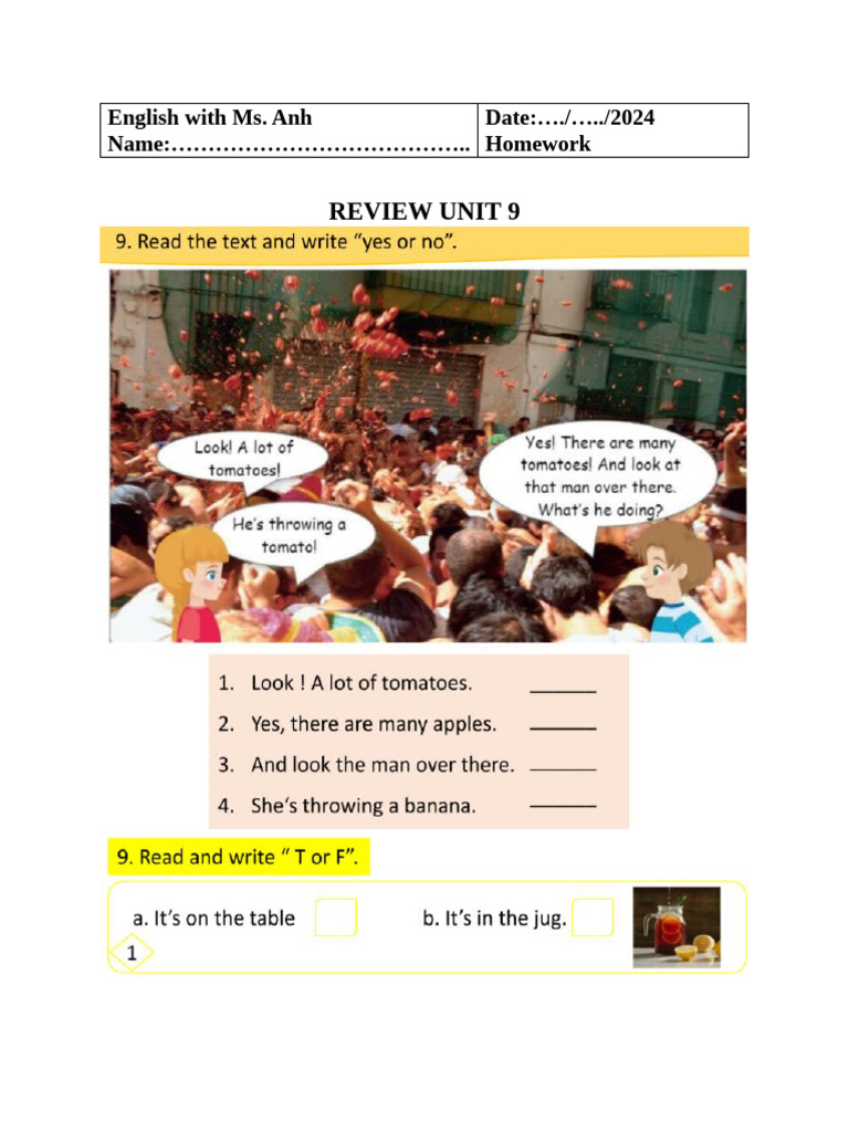 Review Unit 9 | PDF